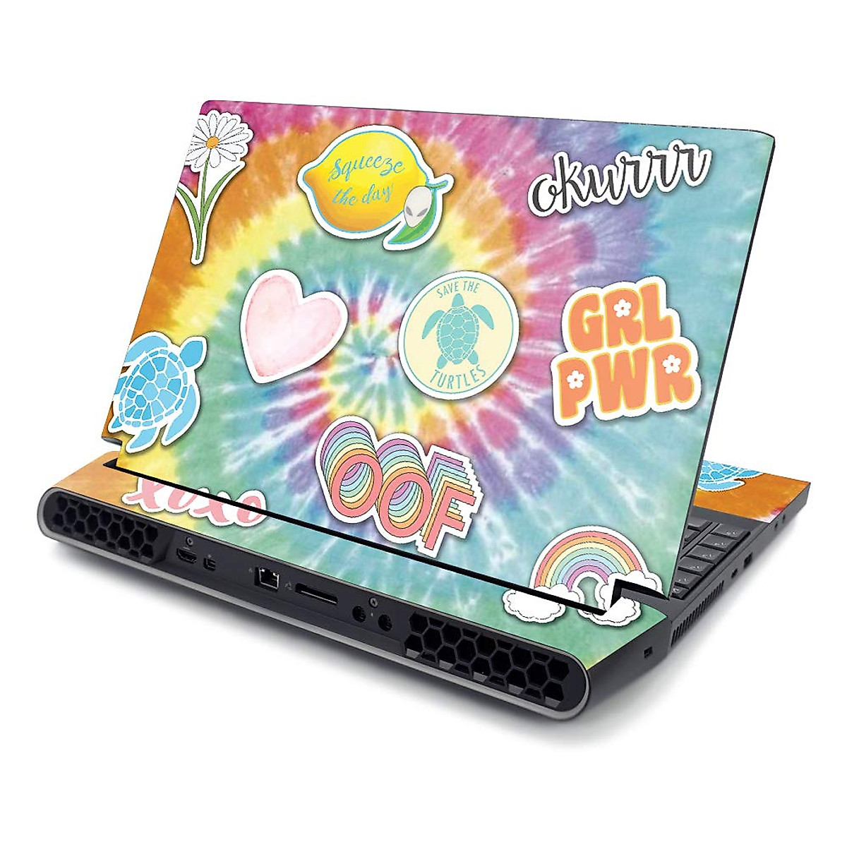 MightySkins Skin for Alienware AREA-51M R2 (2020) - Abstract Black | Protective, Durable, and Unique Vinyl Decal wrap Cover | Easy to Apply, Remove, and Change Styles | Made in The USA