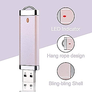 Sanfeya 5 Pack 64GB USB 2.0 Flash Drives, USB Flash Drives Memory Sticks Thumb Drives USB Sticks Pen Drives (5 Mixed Colors: Blue, Green, Pink, Purple, Yellow)