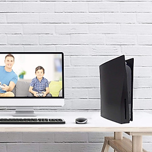 Greatideal PS5 Console Cover Replacement ABS Plastic Protective Shell, Anti-Scratch Dustproof Accessories, Compatible Devices: Video Game Console, Form Factor: Cover, Black