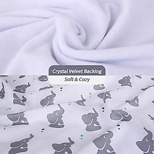 Baby Car Seat Cover, Infant Carseat Canopy with 3 Layers Windows, Breathable Mesh Peep Window, Kick-Proof Carrier Cover for Boys Girls, Windproof Stroller Cover Shower Gift for Newborn (Elephant)