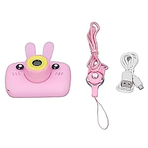 Tgoon Children Photo Camera, Portable MP3 Function Kids Camera Auto Focusing Built in Games for Playing(Pink)
