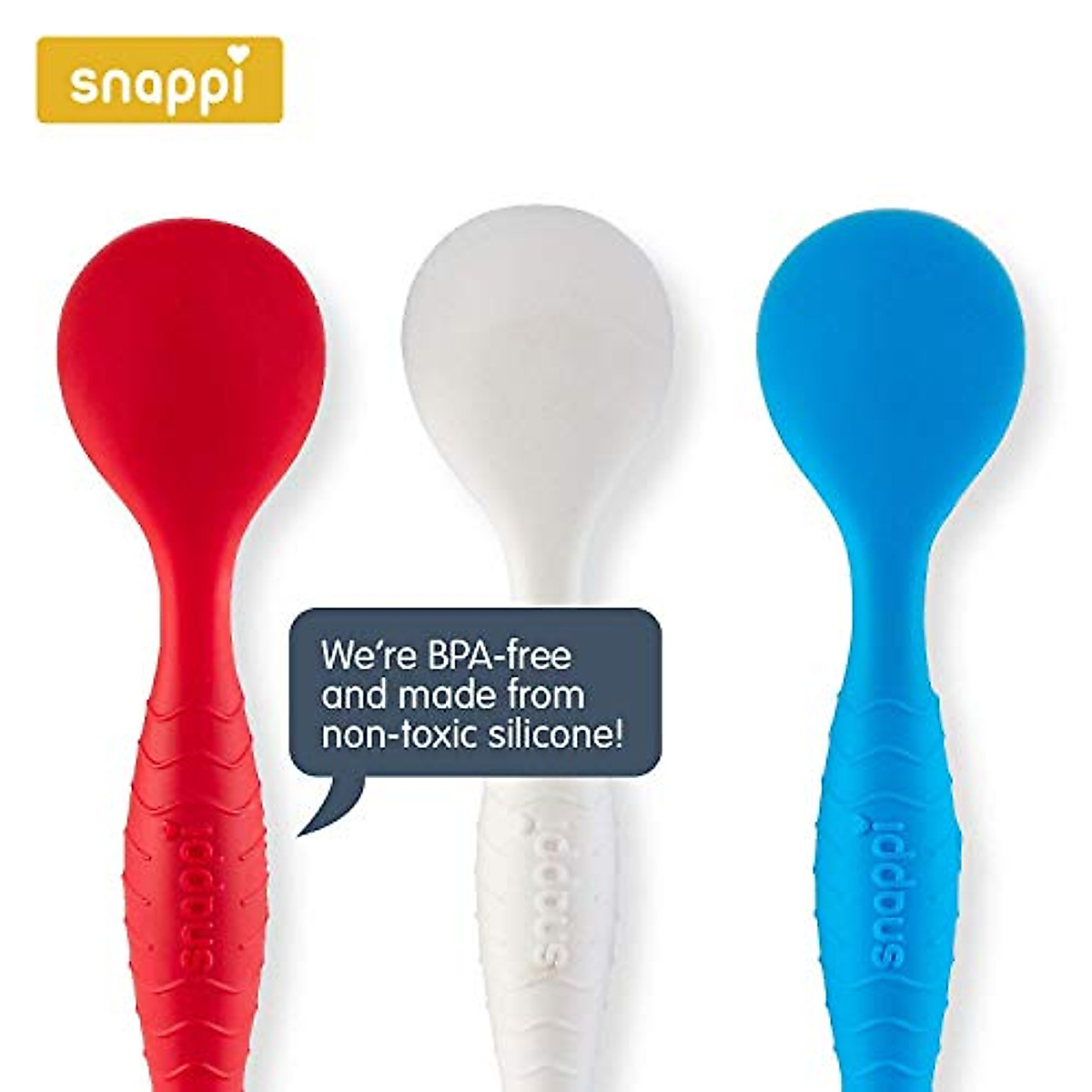 Snappi Baby Ergo Brush Diaper Cream Applicator for a Baby Bum | Medical-Grade Silicone Diaper Rash Cream Bottom Brush Keeps Hands/Fingernails Clean (Azure Blue)