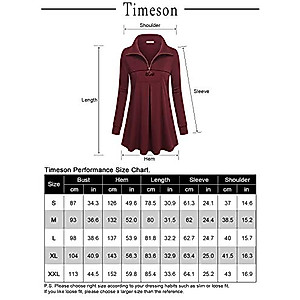 Timeson Fall Long Sleeve Tunic Tops for Women,Women Tunic Sweaters Winter Maternity Leggings Shirts Ladies Warm Fall Tops Zipper Flannel Shirt Casual Work Long Cotton Dressy Swing Christmas Blouses