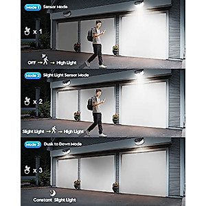 Osisete Solar Outdoor Lights [6Pack/3Modes], 5-Sided Lighting Motion Sensor Outdoor Lights, Solar Lights Outdoor Waterproof for Patio Backyard Garden Fence Driveway (115LED)