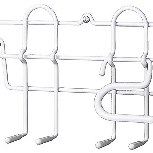 ClosetMaid 3462 Broom & Mop Holder for Wall Or Door Mount, Durable White Metal Steel, 16