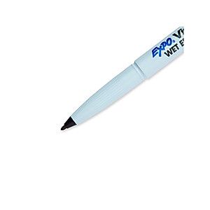 Expo Vis-A-Vis Wet-Erase Marker, Fine Point, Black Ink, Dozen (San16001)