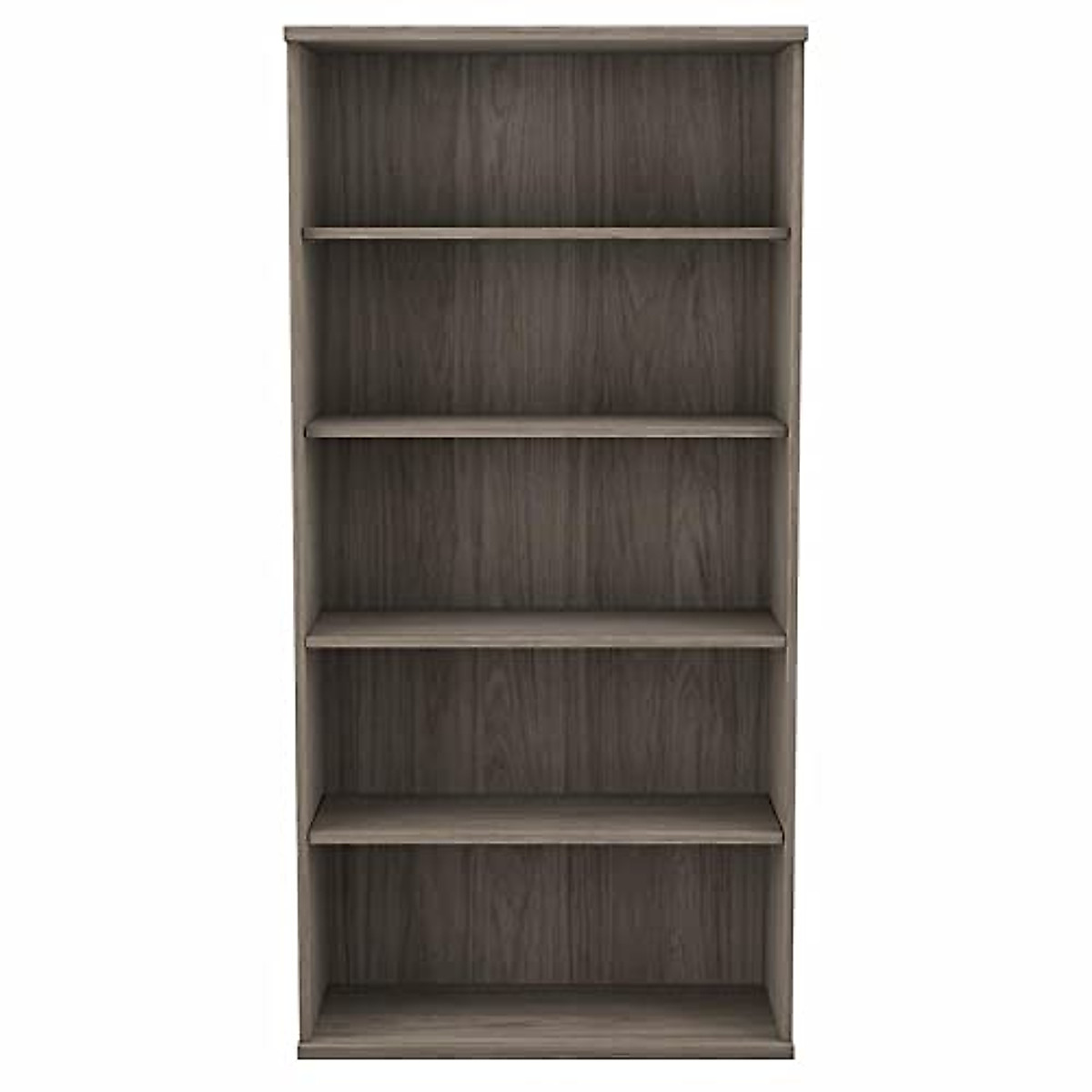 Bush Business Furniture Hybrid Tall 5 Shelf Bookcase in Modern Hickory