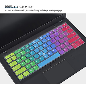 Keyboard Cover for Lenovo Thinkpad X1 Carbon 5th/6th/7th 2019 2018 2017 / ThinkPad X1 Yoga 14" 3 4 5th Gen/Thinkpad A475 L460 L470 T460 T460p T460s T470 T470p T470s T480 T480S Skin, Rainbow