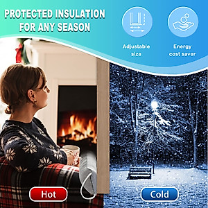 Upgraded Door Draft Stopper 35 inch- Weighted Under Door Noise Blocker Door Draft Stopper- Energy Saving Wheather Proof Strip Draft Guard for Doors and Windows with Hook Tape.