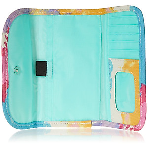 KAVU Big Spender Tri-fold Wallet Clutch Travel Organizer, Beach Tie Dye