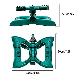 Garden Sprinkler Yard, Automatic 360 Rotating 3 Arms Adjustable Garden Water Lawn Sprinkler for Garden & Lawn Irrigation