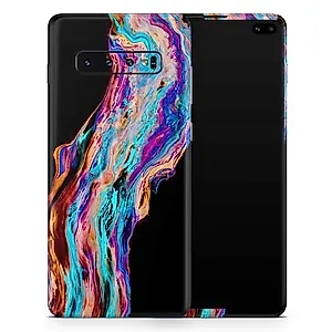 DesignSkinz Liquid Abstract Paint V71 Protective Vinyl Decal Wrap Skin Cover Compatible with The Samsung Galaxy S20 (Screen Trim & Back Glass Skin)