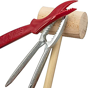 Cracker, Mallet and Sheller Seafood Combo Set 2Pk. All in One Pack Perfect for Eating Crab, Lobster, Crawfish or Deveining Shrimp. BPA Free Party Supplies for Feasts, Boils and Themed Restaurants.