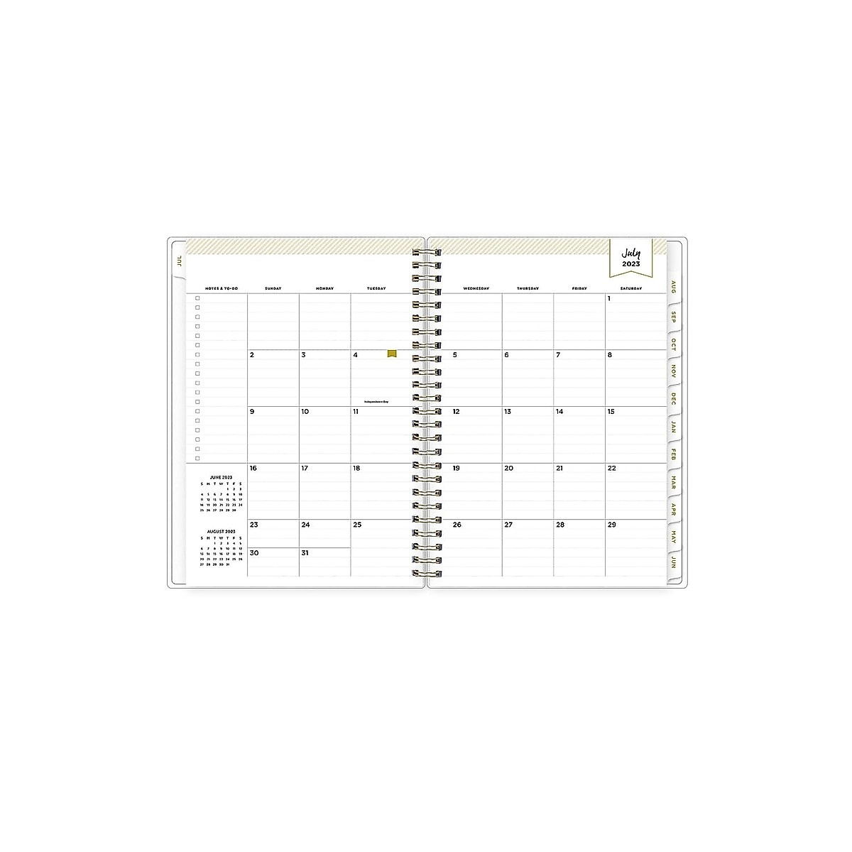 Blue Sky Day Designer for 2023-2024 Academic Year Weekly and Monthly Planner Notes, 5.8' x 8.6', Frosted Cover, Climbing Floral Mint (137884-A24)