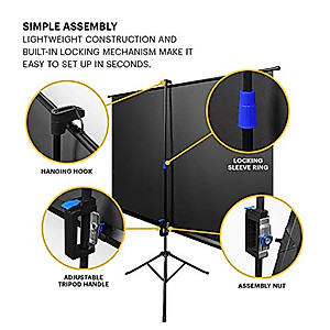 KODAK 80” Projection Movie Screen Premium Portable Lightweight White 16:9 HD 4K Projector Screen, Adjustable Tripod Stand & Storage Carry Bag | Easy Assembly for Home, Office, School & Church
