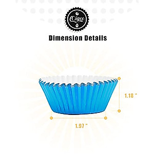 qiqee 500pcs Foil Cupcake Liners For Baking Standard Size Thick ＆ Sturdy Oil Resistance, 10 Color Baking Cups Muffin Liners Paper(Standard Size 2inch Bottom)