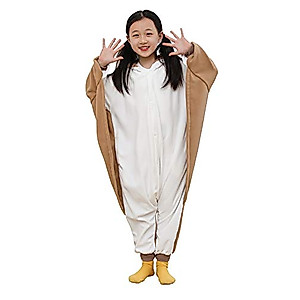 Flora Huxley Kids Animal Onesie Cosplay Helloween Costume (Flying Squirrel, 6 Years)