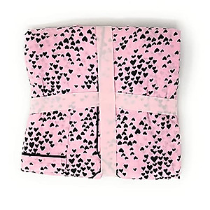 Victoria's Secret Flannel PJ Pajama Set Light Pink Tiny Hearts Large
