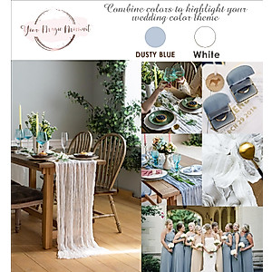 White Cheesecloth Table Runner Set of 2, 12 ft Cotton Gauze Runner Rustic Table Decorations, Cheese cloth Fabric Bulk for white party decor, bohemian table runner Extra Long Boho Cheese Cloth (142 in)