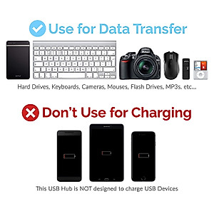 SABRENT 3 Ft 22AWG USB 3.0 Extension Cable - A-Male to A-Female in Black + 4-Port USB 3.0 Hub