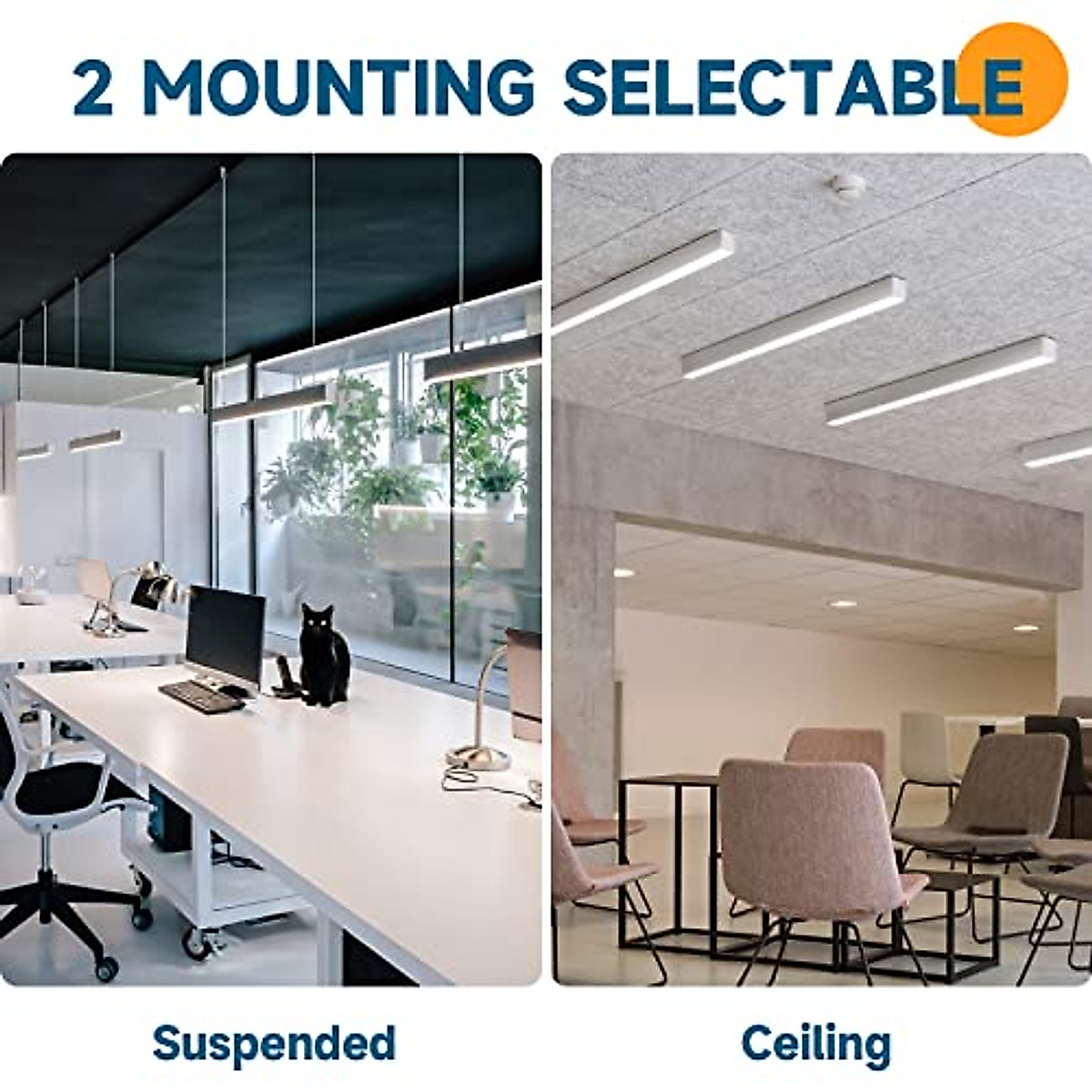 Barrina 4FT LED Linear Light - Dimmable, Color Changing