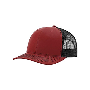 Richardson Snapback Trucker Cap Adjustable Cardinal/Black