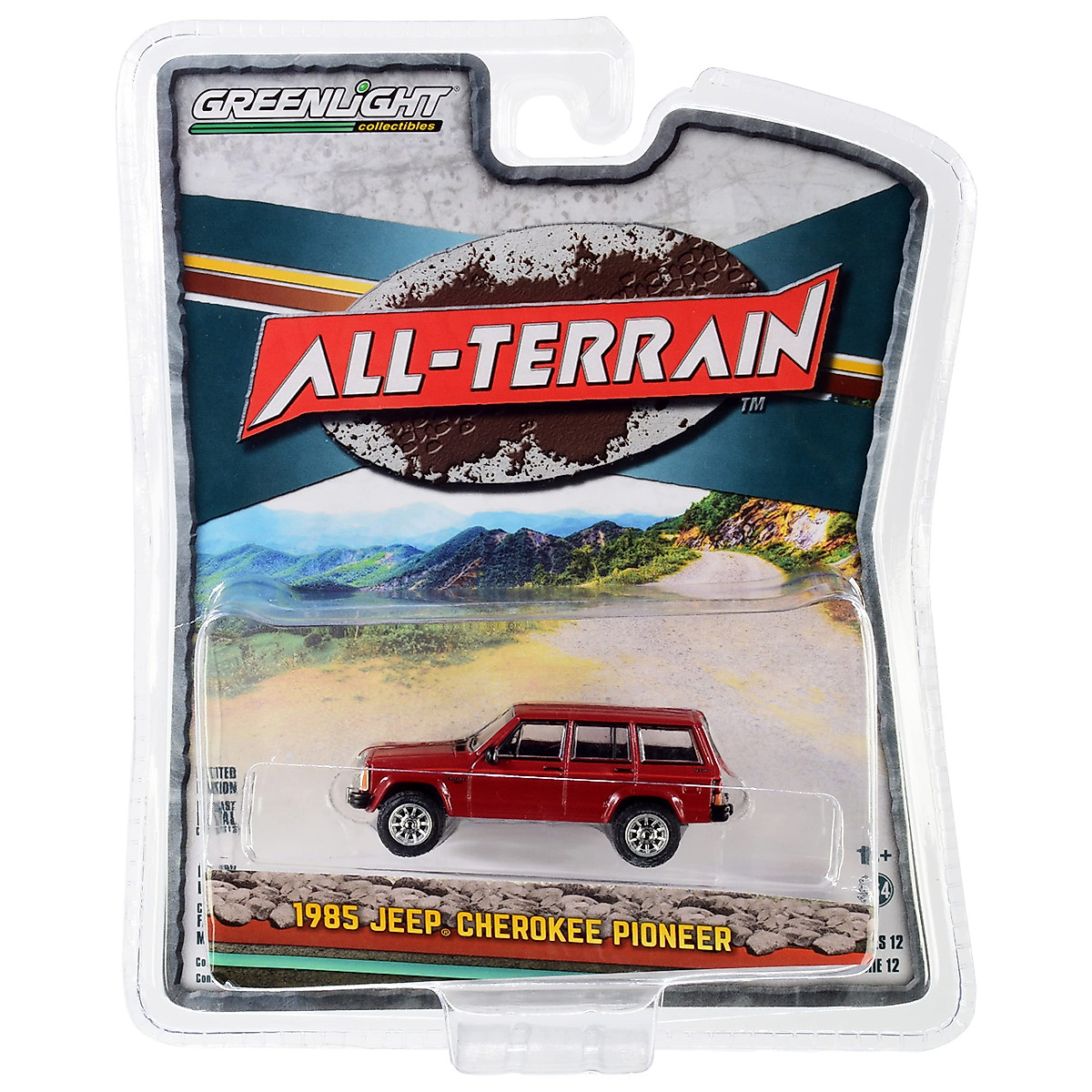 1985 Cherokee Pioneer Red All Terrain Series 12 1/64 Diecast Model Car by Greenlight 35210 A