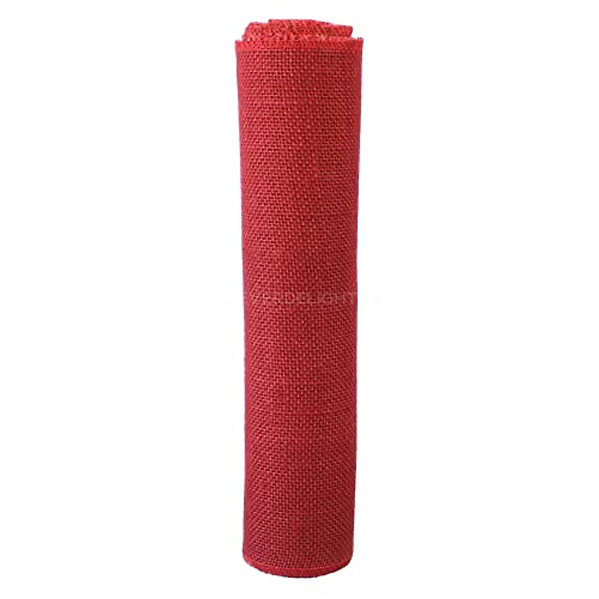 CleverDelights 12" Red Burlap Roll - Finished Edges - 5 Yards - Jute Burlap Fabric