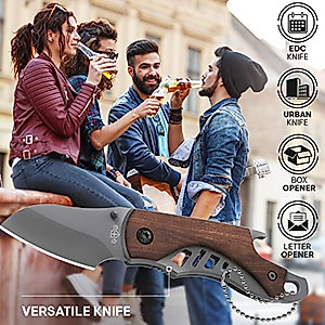 GOOD WORKER 5.7’’ Pocket Knife - Mini Folding Knives - Small Sharp Knife with Bottle Opener - Cool EDC Knives - Tiny Folding Knife - Foldable Knife - Stocking Stuffers for Men Women Children 6779