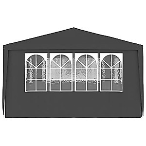WIFESE Pop Up Canopy 13′x20′(6x4 m) Outdoor Tent with Sidewalls Gazebo Tent for Camping Screen House Door Awnings Exterior Patio Gazebo Waterproof Canopy Sun Shade Shelter Backyard,Garden Anthracite