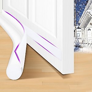MAXTID Door Draft Stopper 30 Inches for Bottom of Doors Small Size Door Weather Stripping Seal Strip Under Door Sweeps Home Winterizing Products Under Door Draft Blocker