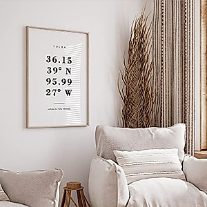 Dear Mapper Tulsa United States View Abstract Road Modern Map Art Minimalist Painting Black and White Canvas Line Art Print Poster Art Line Paintings Home Decor (Set of 3 Unframed) (12x16inch)