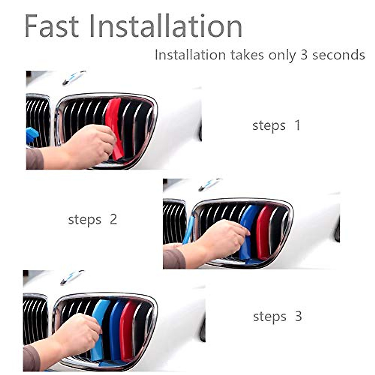 Lanyun for 2019-2023 X7 G07 Grill Accessories m Color Grill Insert Trims Grill Stripes fit 2019 G07 Grill with 7 Vertical Beam