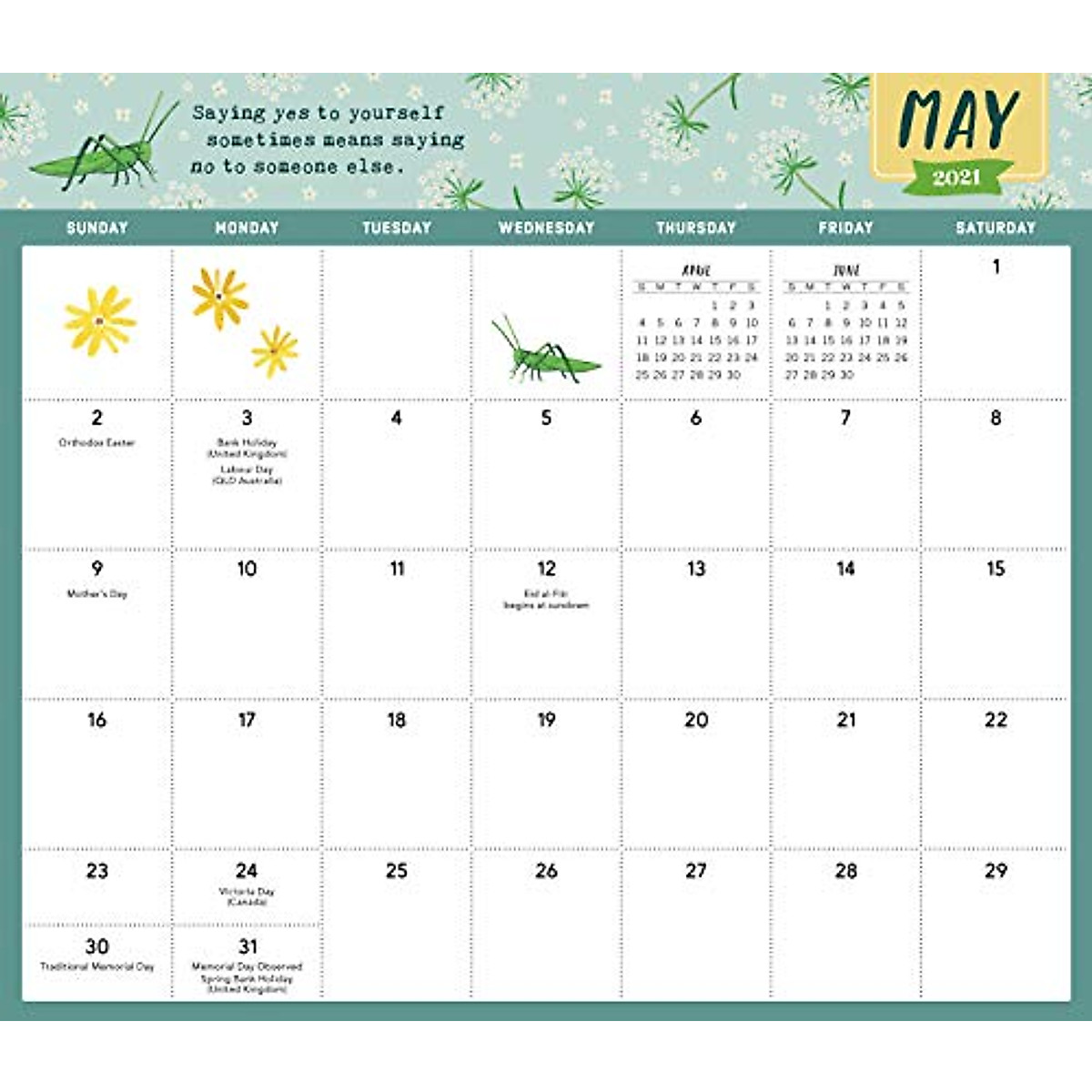 Go with the Flow: A Magnetic Monthly Calendar 2021