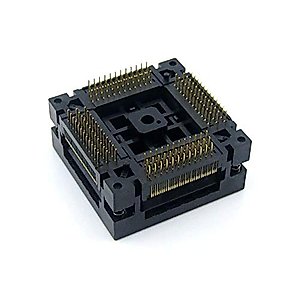 QFP144 Coverless Programming Adapter Socket/Burning Socket/IC Test Socket IC201-1444-026, 144-Pin, 0.5mm Pitch, IC Test Burn-in Socket, Applied to QFP144, TQFP144, FQFP144, PQFP144 Packages.