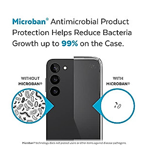 Speck Products Presidio Perfect Clear Case Fits Samsung Galaxy S23, Clear/Clear