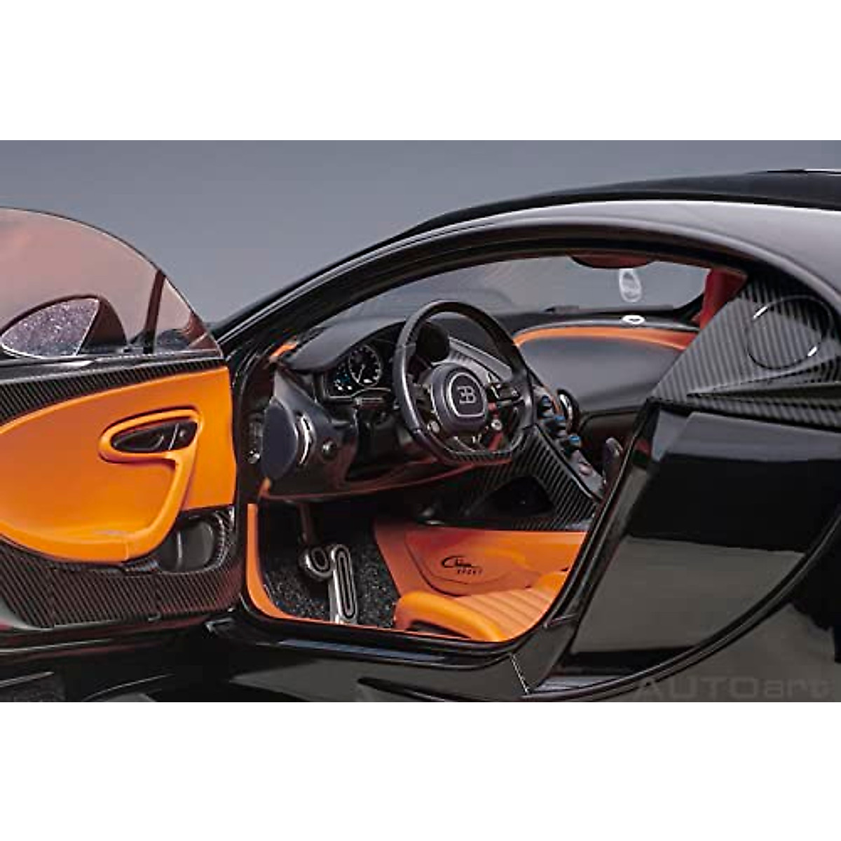 AUTOart 1/18 Bugatti Chiron Sport 2019, Nocturne Black Model Car