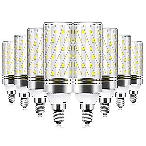 YGS-Tech E12 LED Bulb, 6000K Daylight White Light Bulbs, 16W 1500LM Led Corn Bulb, 120W Incandescent Bulb Equivalent, Non-Dimmable LED Corn Light for Office Home Lighting (8 Pack)