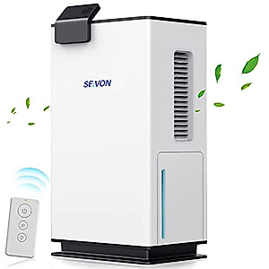 Dehumidifiers for Home Up to 7500 Cubic Feet, SEAVON Dehumidifier with Remote Controller, Auto-off, 2 Working Modes Quiet and Portable Dehumidifiers Perfect for Bedroom, Bathroom, Basement, RV