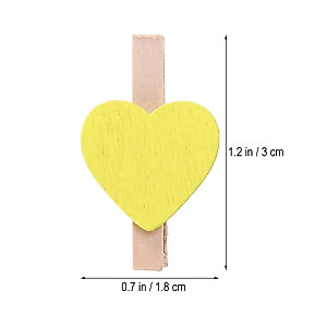 50pcs Love Clip Love Photo Clip Photo Mini Clip Photo Clip Love Photo Wood Clip