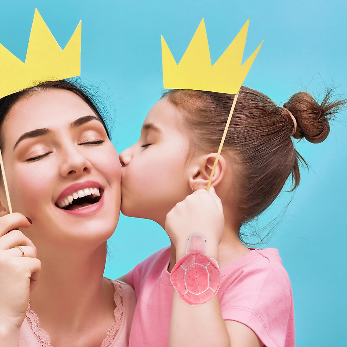 Abaodam Turtle Slap Bracelet Plush Animal Slap Band Toy Hugger Slap Bracelet Cute Wristband for Kids Birthday Party Favors Pink, 10X7.5CM, WJ60386LPW37K722T