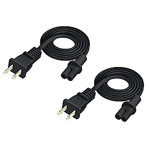 Vebner 3-Foot Power Cord Compatible with Sonos Five, Sonos Play 5, Sonos Beam, Sonos Arc, Sonos Amp, Sonos Playbase, Sonos Sub Gen 3 and Sonos Sub Mini - 2-Pack (Black)