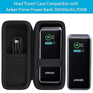 khanka Hard Travel Case Replacement for Anker Prime Power Bank 12000mAh 130W/20000mAh,200W