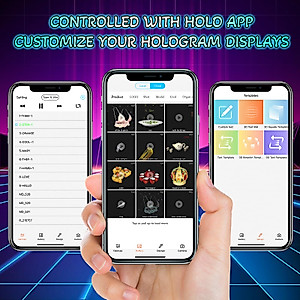 3D Hologram Fan With Android Integrated-19 Inch Holographic 3D Display Advertising Projector with APP Programmable, 1000+ 3D Video Library for Business Store Signs,Bar,Party,Halloween (17-inch)