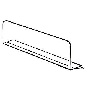 Shelf Dividers Slim-Line 12" x 3" Clear Pack of 20