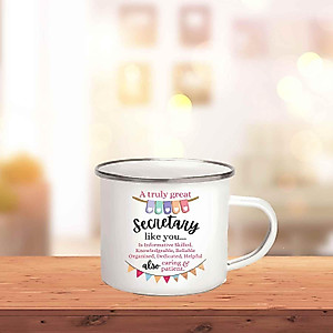 Funny Gift Inspirational Gift For Secretary Clerk Women, Housewarming Present For Sister Ceramic Coffee Mug 11oz 12oz Enamel Silver Mug