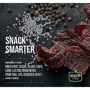 Chefman Food Dehydrator Machine, Touch Screen Electric Multi-Tier Preserver, Meat or Beef Jerky Maker, Fruit Leather, Vegetable Dryer w/ 6 Slide Out Drying Rack Trays & Transparent Door, Black