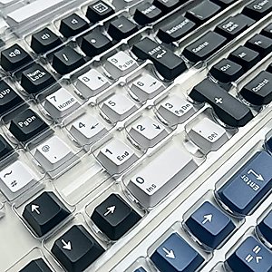 XDK Custom Keycaps 173 Keys Double Shot PBT Keycap Set Cherry Profile for Cherry Gateron MX Switches ISO ANSI Layout Mechanical Keyboard (Arctic Circle)