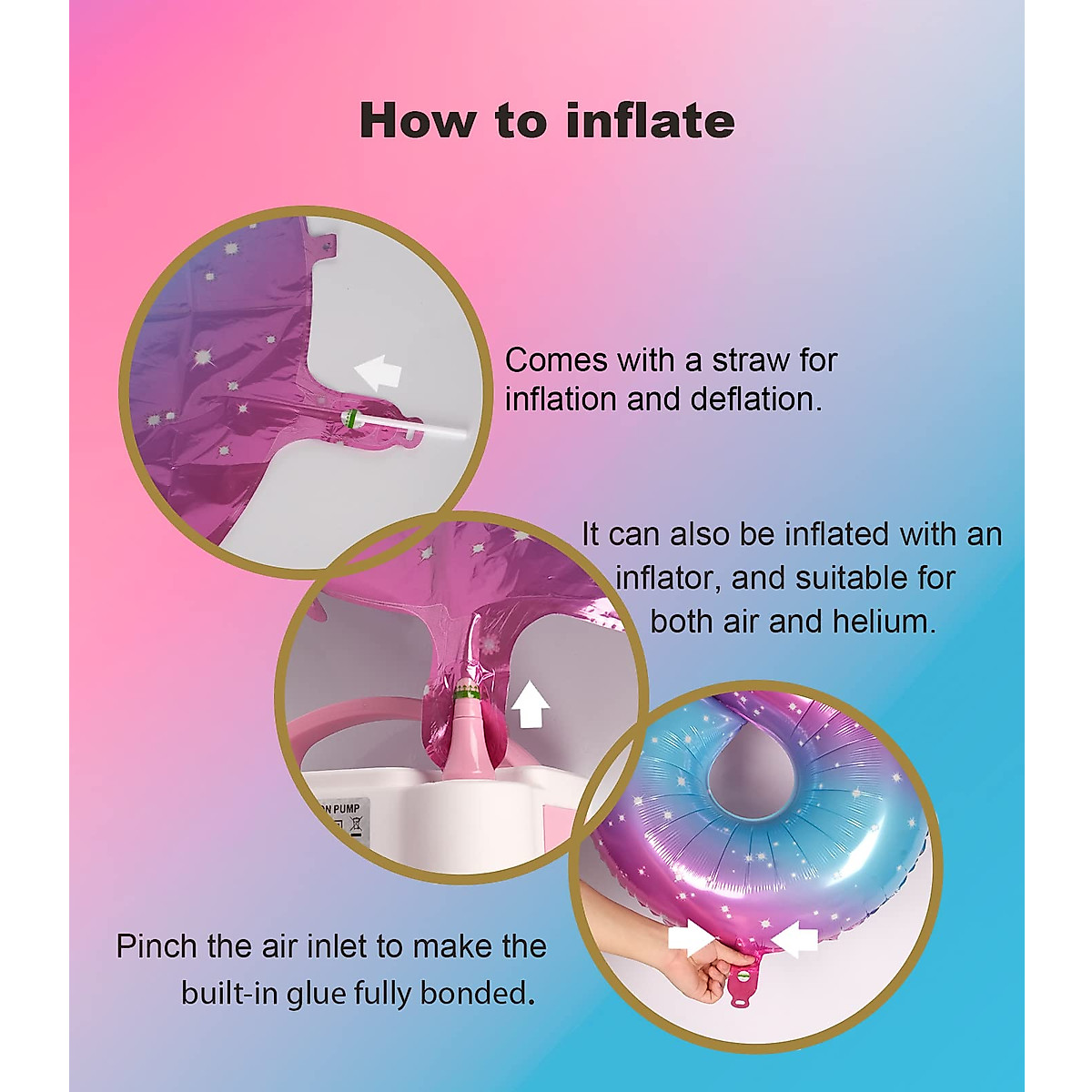 RainbowQ Party 9 Balloon Number 40 Inch for Boy or Girl Big Starry 0-9 Foil Mylar Large 9 Number Balloon Happy 9th Birthday Party Anniversary Decorations Supplies