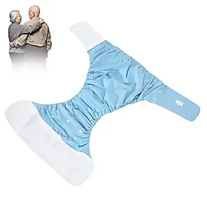 Adult Cloth Diaper Washable Diapers Elderly Cloth Diaper Breathable Incontinence Pants Reusable Adjustabl Underwear Overnight Leakfree for Elderly Incontinence Care(Blue)